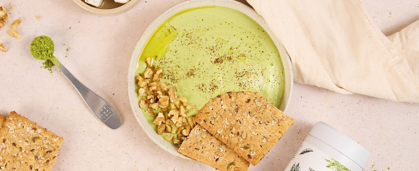 Dip de pera y feta con matcha – Matcha & CO